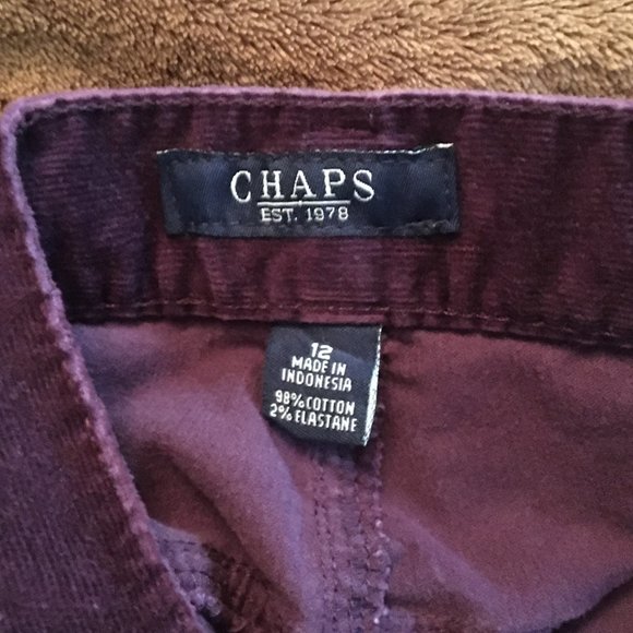 Chaps | Jeans | Chaps Purple Corduroy Straight Leg Pants | Poshmark